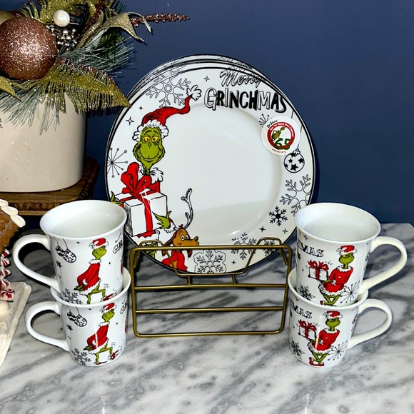 the grinch | Dining | The Grinch 65th Anniversary Dinnerware Set Of ...